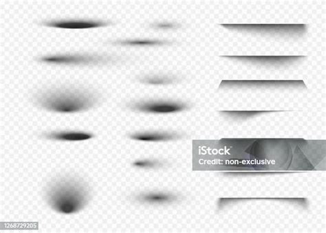 투명 한 배경에 그림자 설정 부드러운 가장자리가있는 타원형 그림자와 둥근 음영 벡터 일러스트레이션 그림자에 대한 스톡 벡터 아트 및 기타 이미지 Istock