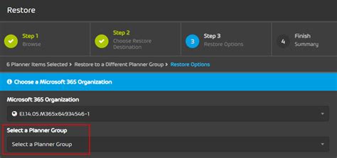 How Do I Restore Single Planner Items Hornetsecurity Knowledgebase