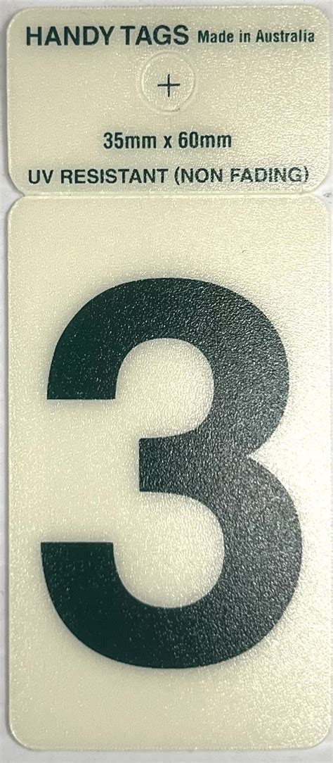 Self Adh Gr 35x60 Numeral 3 5