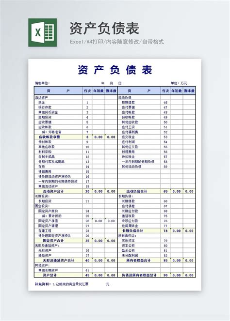 资产负债表图片 正版模板下载400141555 摄图网