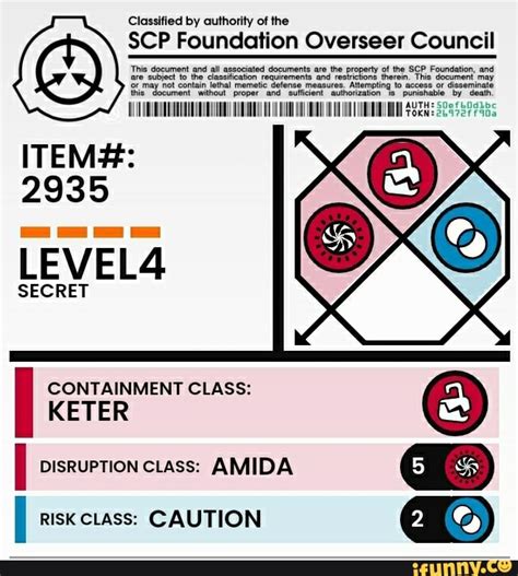Classified By Authority Of The Scp Foundation Overseer Council The Scp