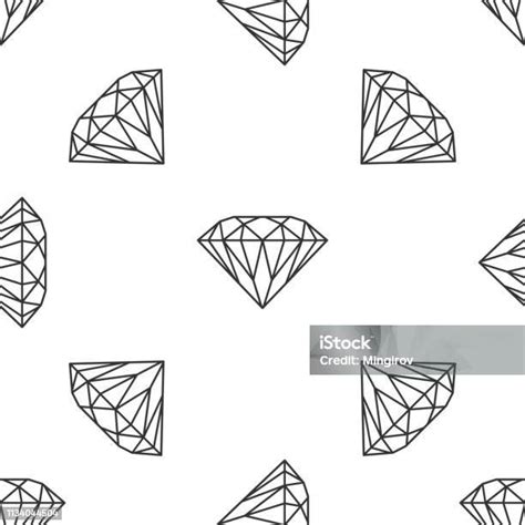 다이아몬드 기호 흰색 바탕에 고립 된 완벽 한 패턴입니다 보석 기호입니다 보석 돌입니다 평면 디자인입니다 벡터 일러스트 0명에 대한 스톡 벡터 아트 및 기타 이미지 Istock