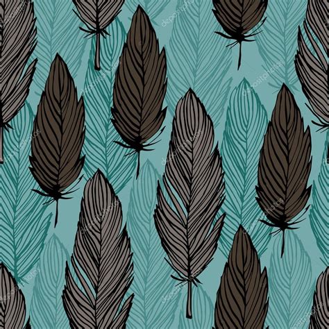 Bird Feather Pattern — Stock Vector © Korinoxe 51140307