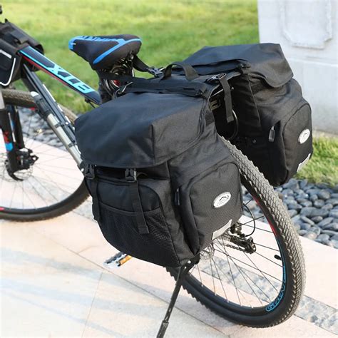 50l Mtb 자전거 캐리어 가방 후면 랙 자전거 트렁크 가방 짐 패니어 뒷좌석 양면 반사 사이클링 가방 안장 가방