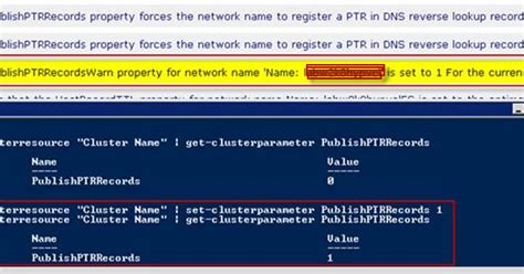 It Infrastructure Solutions Failover Cluster Validation Test Warns About Publishptrrecordswarn