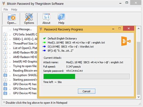 Bitcoin Password Recovery Tool By Thegrideon Software