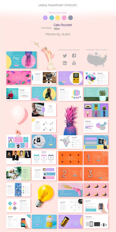 Pop Powerpoint Template 71749 Templatemonster