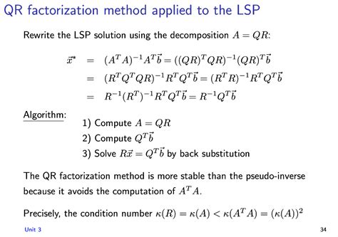 Solved Least Squares Approximate Solution To An