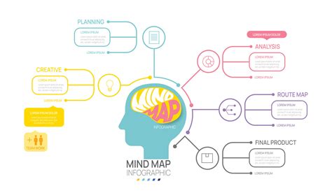 Infographic Mindmap Template For Business 5 Steps Modern Mind Map