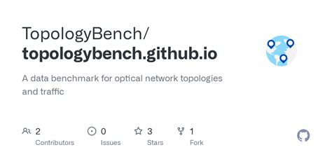 Github Topologybench A Data Benchmark For