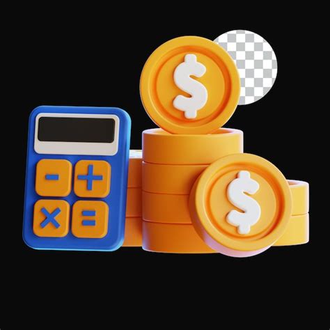Premium Psd Finance Coin Calculation 3d Icon