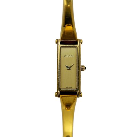 Gucci Swiss Made Vintage 1500l Gold Plated 1990s Tank Ladies Watch