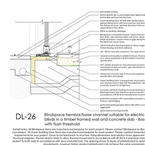 Dl26 Timber Frame Wall Flush Threshold Concrete Slab