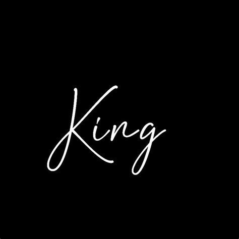 King In Cursive Calligraphy