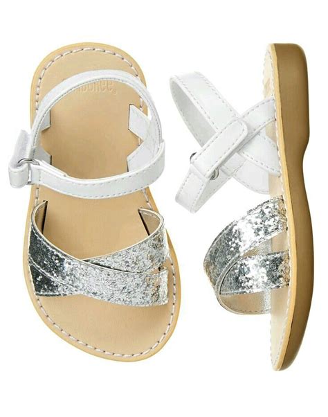 Nwt Gymboree Fruit Punch Silver Glitter Sandals Party Sandals With