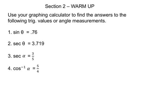 Solving Trig Equations