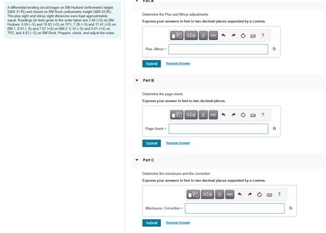 Solved A Differential Leveling Circuit Began On Bm Hydrant