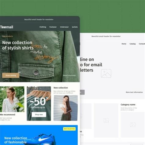 Toomail Email Newsletter Wireframe Masterbundles