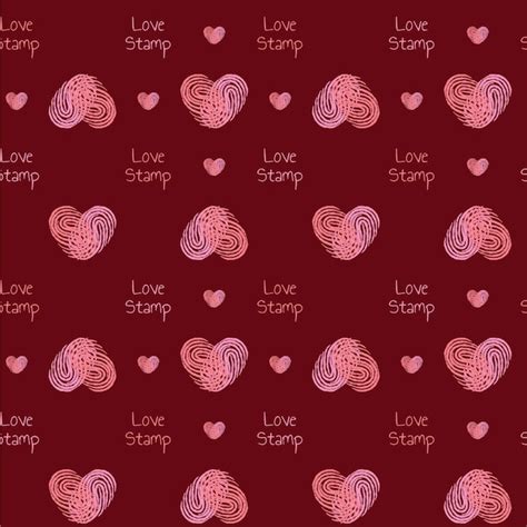 Premium Vector A Cute Pattern Of Hearts Made From A Fingerprint Seamless Pattern Background