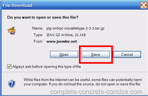 installing the movable type api plugin for joomla 1 5 complete