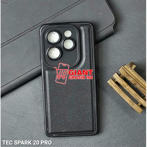 Jual TECNO SPARK 20 PRO CASE LEATHER PRO BLACK SOFT CASE TECNO SPARK 20 PRO Jakarta Barat