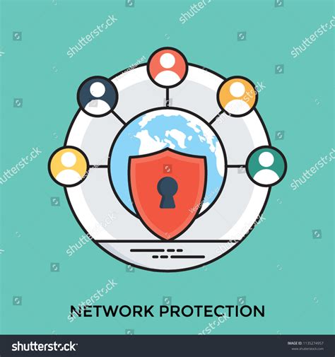 Network Integrity Representing Network Protection Concept Stock Vector Royalty Free