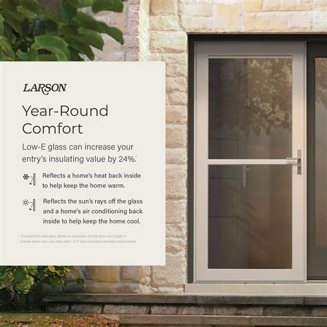 Glass Storm Door Larson Platinum Retractable Screen With Low E Storm