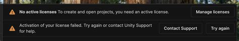 Unity Hub 3100 Activation Of Your License Failed Getting Started