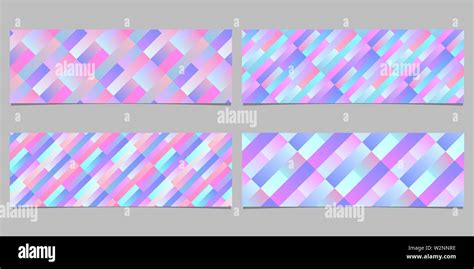 Gradient Geometrical Diagonal Stripe Pattern Banner Background Set Abstract Vector Graphic