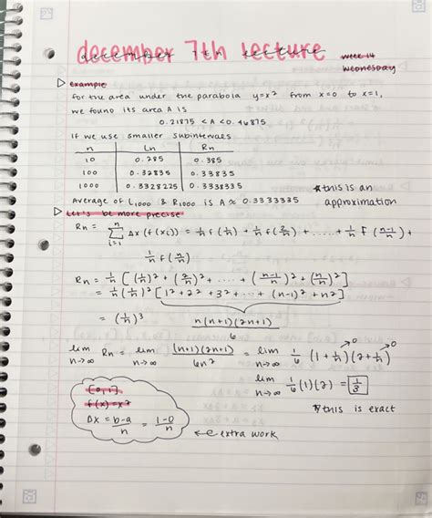 Week 14 Wednesday Calc Notes Agcemper Te Loceuee Eu Exanepres For Vit Area Under Tne Parabola
