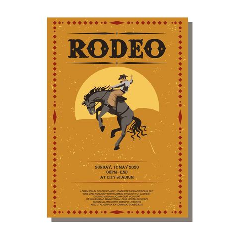 Rodeo Flyer Vector 190795 Vector Art At Vecteezy