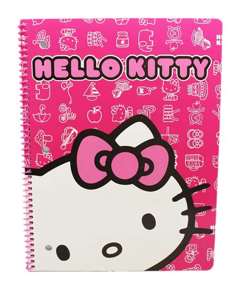 Hello Kitty Hot Pink Colored Spiral Notebook