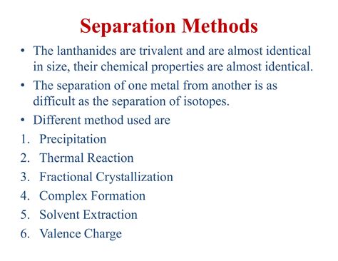 Separation Of Lanthanides Lanthanides And Actinides Pdf