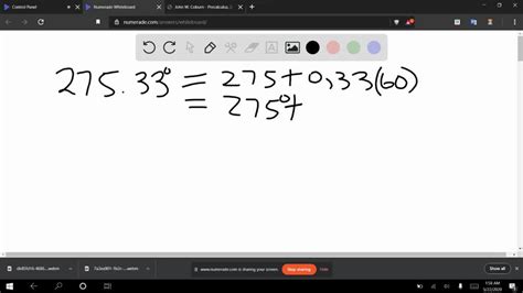 SOLVED Convert The Angles From Decimal Degrees To DMS Degree Minute Sec Notation 275 33