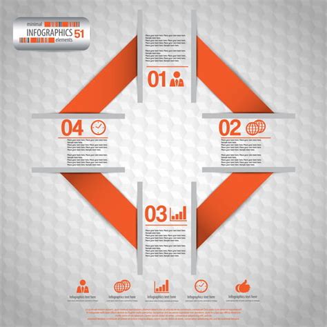 최소한의 Infographic 요소 서식 파일 벡터 Ai Uidownload