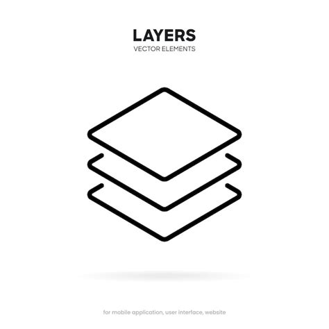 Premium Vector Layers Icon Three Levels Stacked On White Background Layer Symbol For Ui Ux