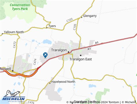 Michelin Traralgon Map Viamichelin