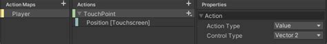 getting touch actions with new input system unity engine unity