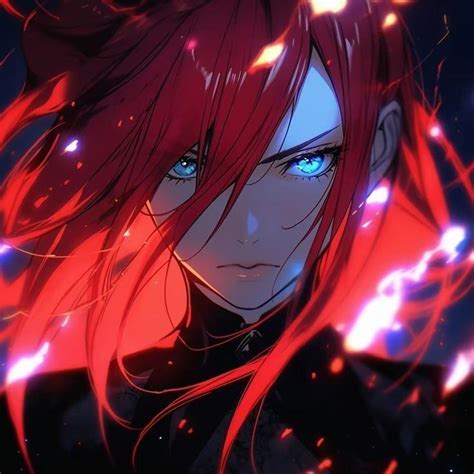 Stunning Anime Character With Long Red Hair