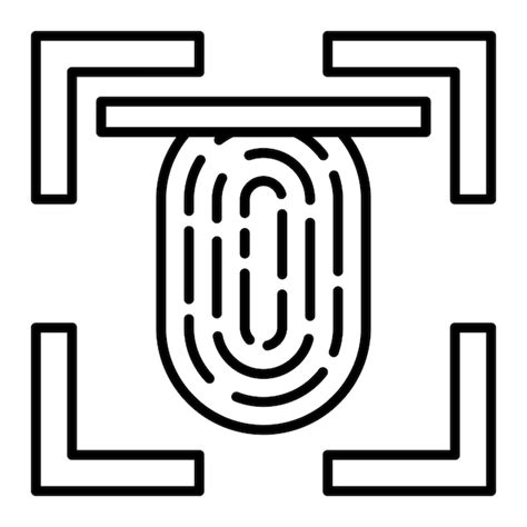 Premium Vector Fingerprint Scanner Icon