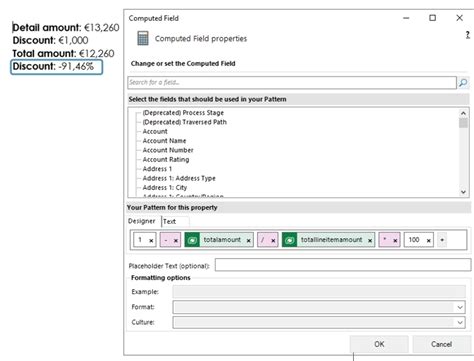 The Insert Calculated Field Button In DocumentsCorePack
