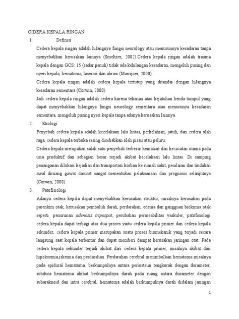 Cidera Kepala Ringan Pdf