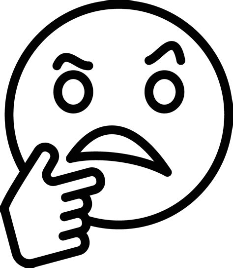 Thinking Face Vector Icon 36414396 Vector Art At Vecteezy