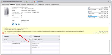 VMware VSphere HA Status Issues After Applying The L1 Terminal Fault Patches TechCrumble