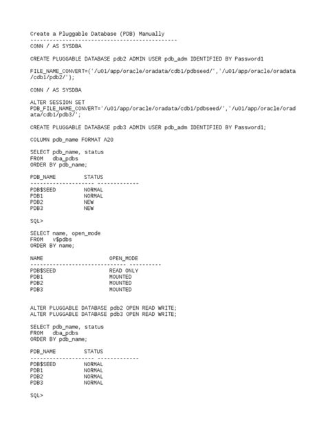 Create A Pluggable Database Pdf Protein Data Bank Relational Database