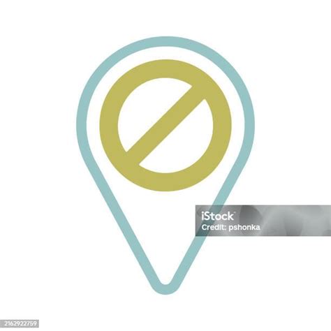 Forbidden Pin Map Icon Map Pointer Stock Illustration Download Image