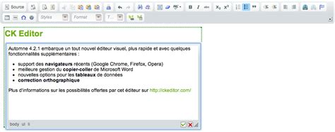 Wysiwyg Toolbar Automne Documentation