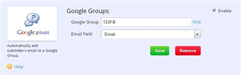 Google Groups FormBuilder Knowledge Base