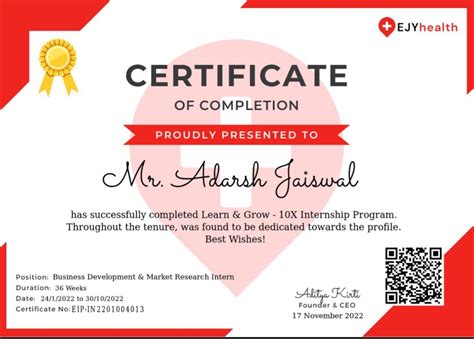 Adarsh Jaiswal On Linkedin Internship Learn Grow Ceo Intern Opportunity Work Health