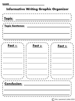Graphic Organizer Informative Writing By Mrs Lawrences Littles